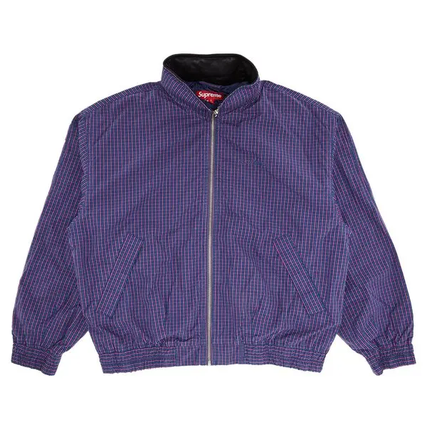 Supreme Leather Collar Utility Jacket - Blue