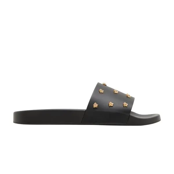 Versace Medusa Stud Leather Slides