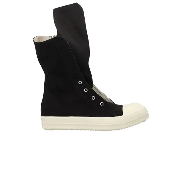 Rick Owens Zipped High Sneakers - Black