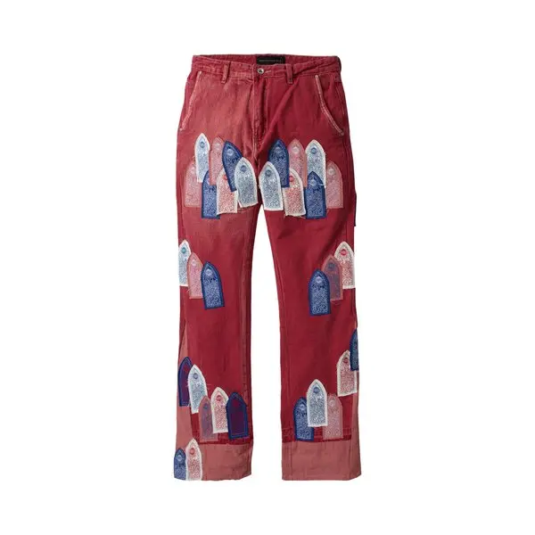 WHO DECIDES WAR Patched Arch Carpenter Pant - Red