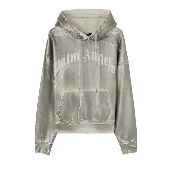 Palm Angels Metallic Logo Hoodie