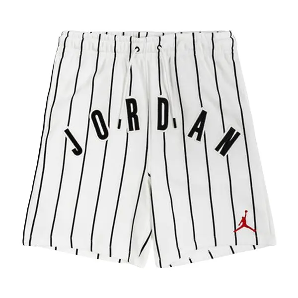 JORDAN Brooklyn Fleece Striped Diamond Short - White