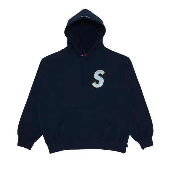 Supreme Logo Hooded Sweatshirt - Blue