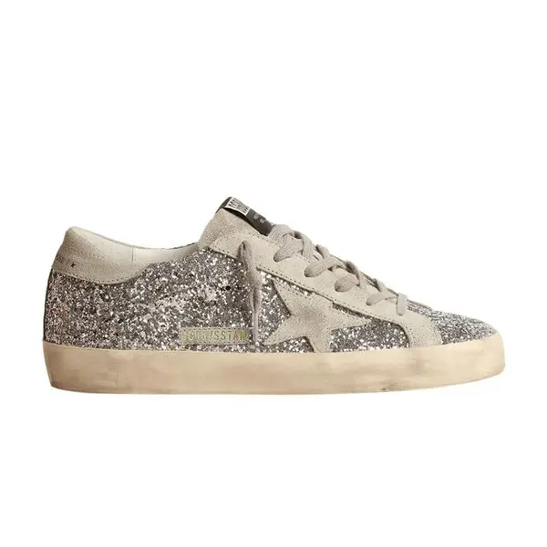 GOLDEN GOOSE Superstar Glitter Sneakers - Silver