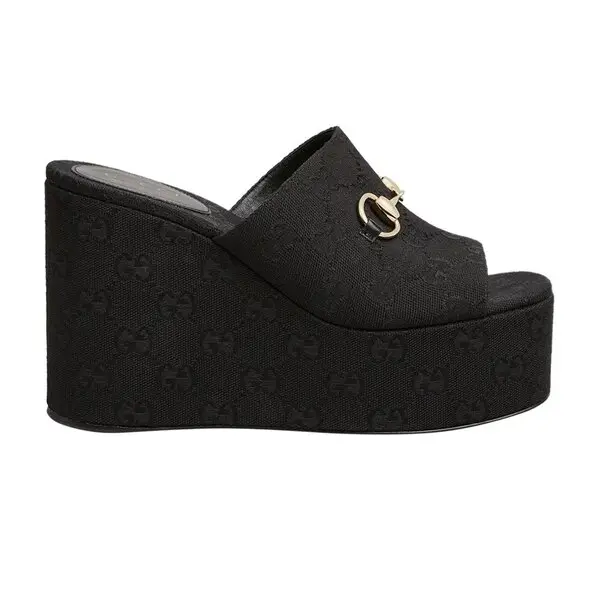 Gucci Wedge Horsebit Sandal