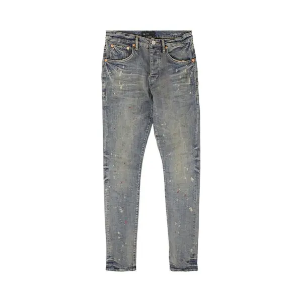 PURPLE BRAND Vintage Spotted Coated Jeans