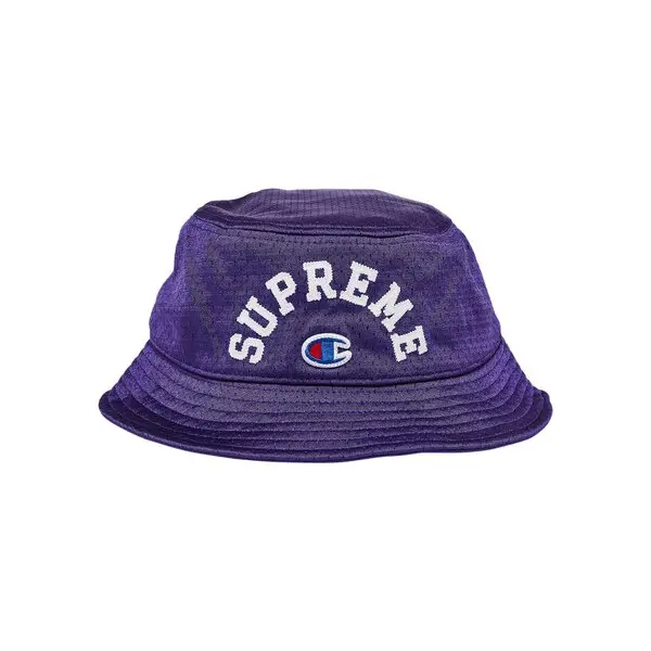Supreme X Champion Mesh Crusher Bucket Hat - Purple