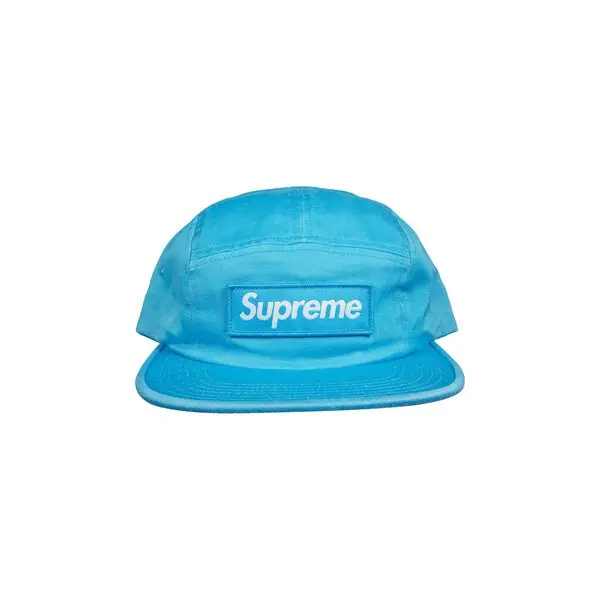 Supreme Washed Chino Twill Camp Cap - Blue