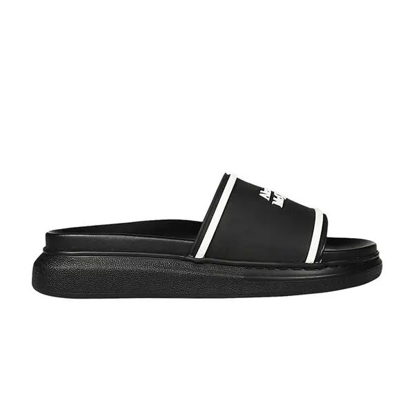 Alexander McQueen Rubber Hybrid Sandal - Black