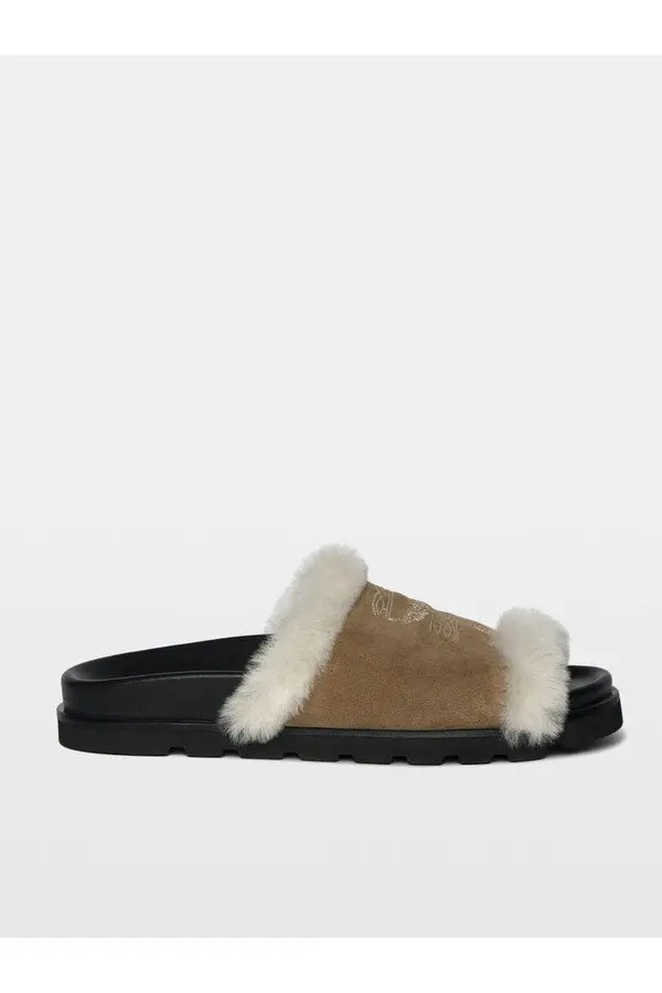 Zadig&Voltaire Teddy Shearling Mules - Natural