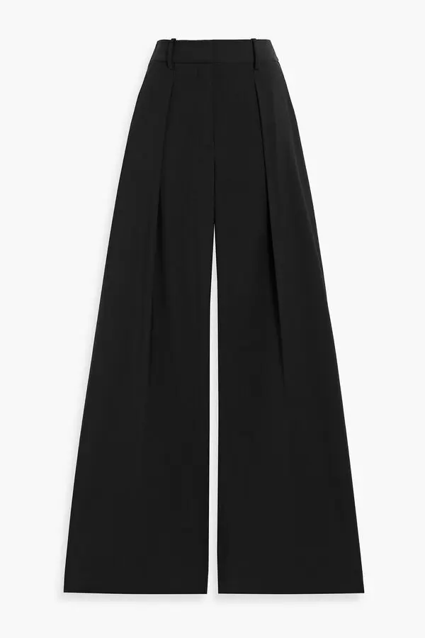 Veronica Beard Sonia Wool-blend Wide-leg Pants - Black