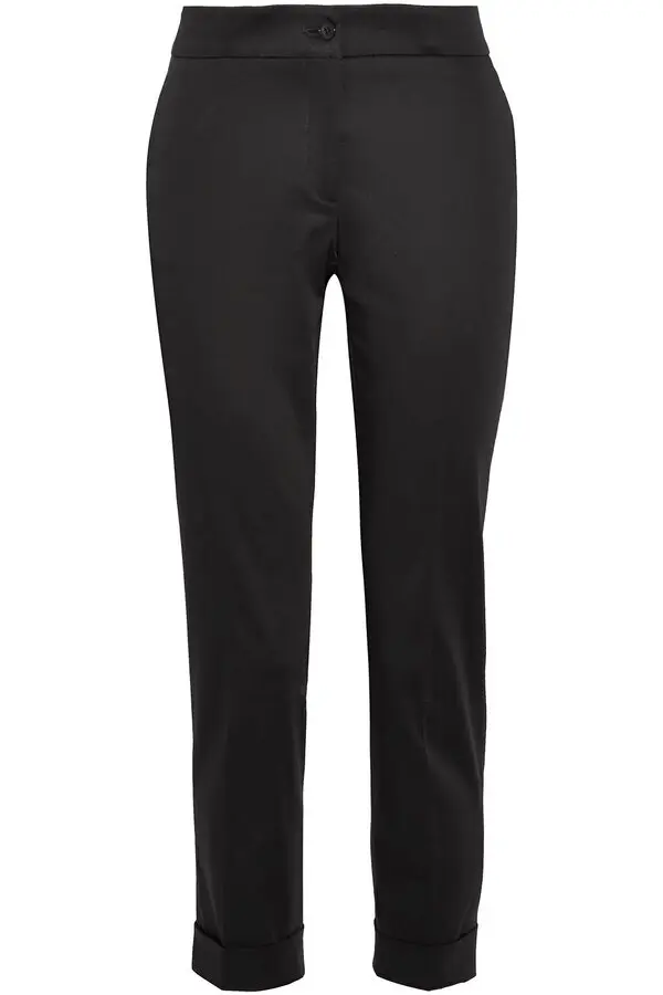Etro Cropped Slim-leg Pants - Black