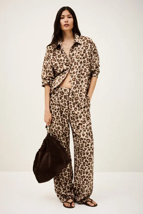 Ba&sh Bloy Printed Pants - Brown / Neutral