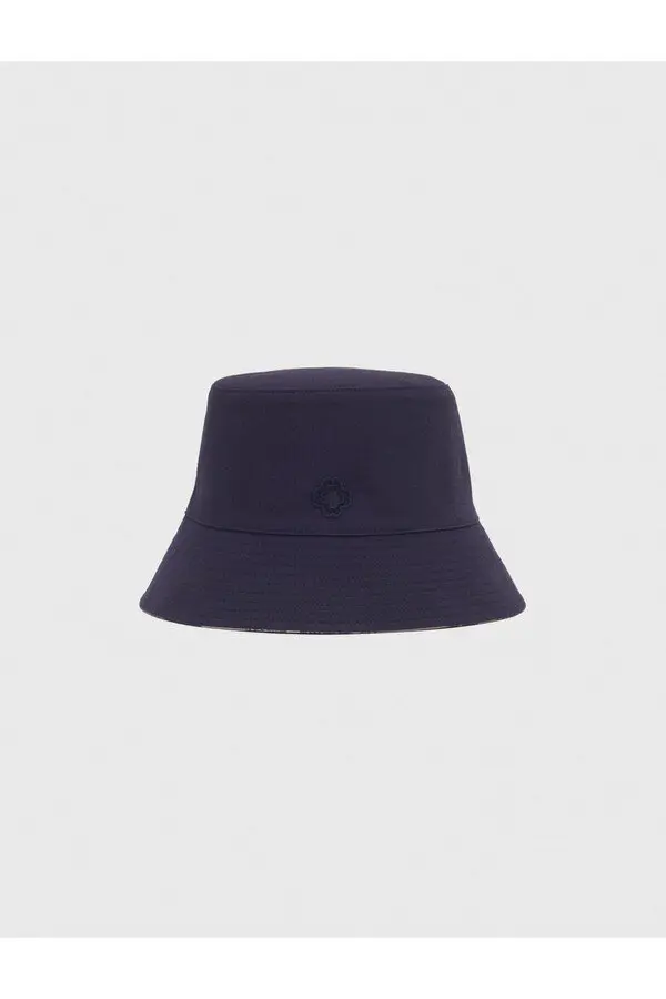 Maje Reversible Bucket Hat - Navy