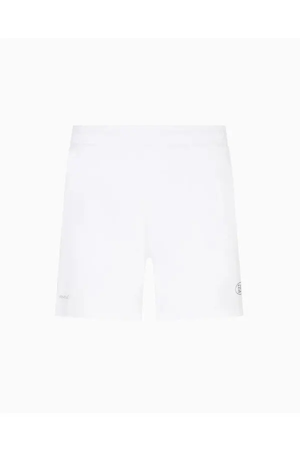 Emporio Armani Ea7 Tennis Pro Ventus7 Technical Fabric Shorts - White