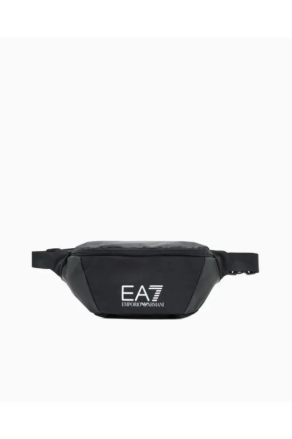 Emporio Armani Ea7 Train Core Belt Bag With Logo - Black