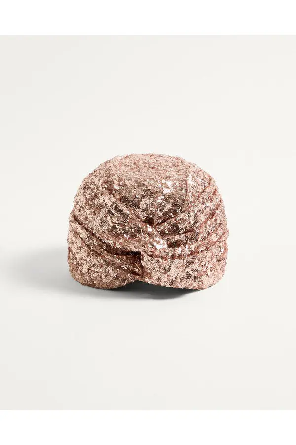 Valentino Garavani Sequined Turban - Gold