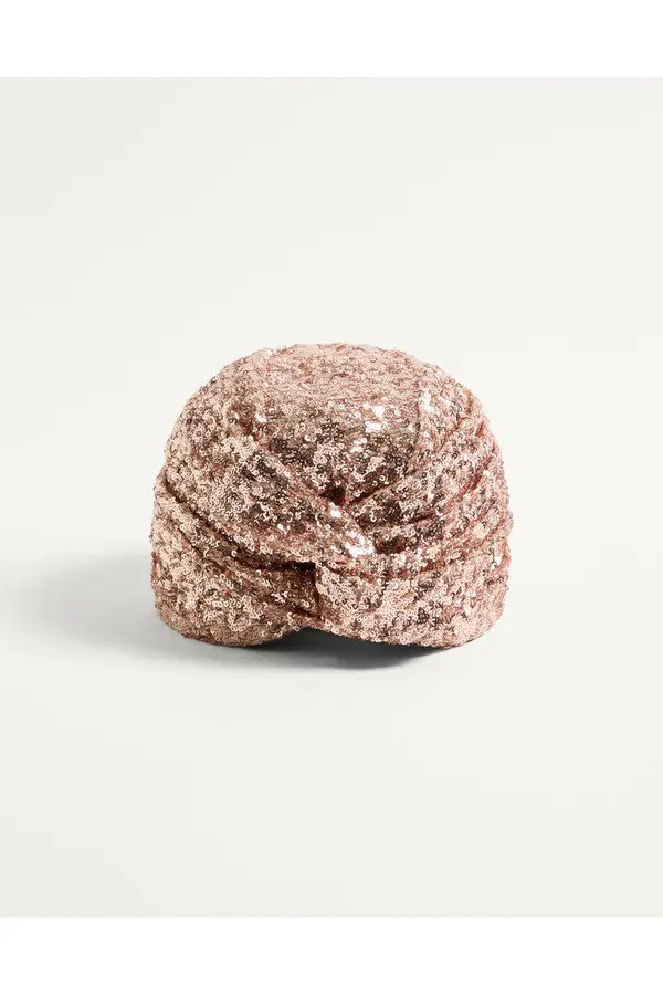 Valentino Garavani Sequined Turban - Gold