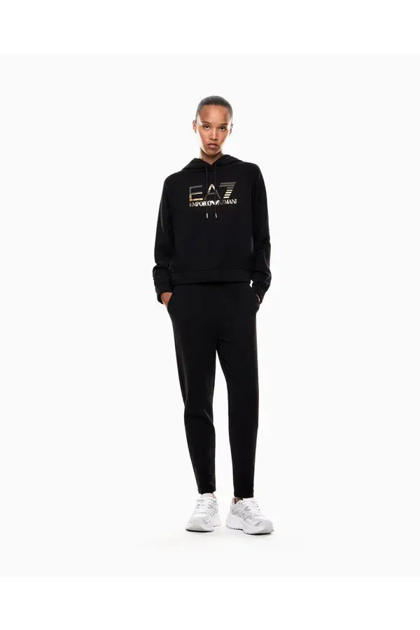 EA7 Organic Cotton-blend Tracksuit With Logo