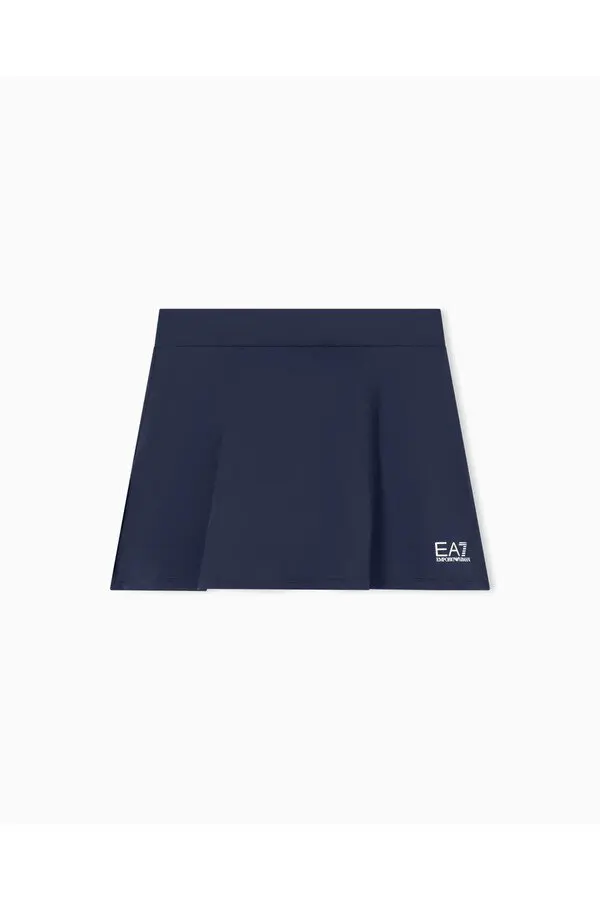 EA7 Tennis Pro Mini Skirt In Ventus7 Technical Fabric - Blue