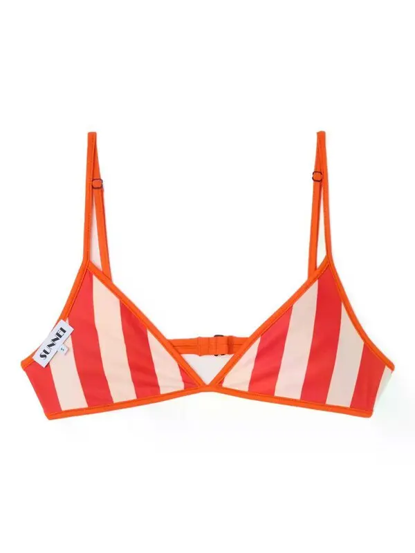 Sunnei Triangle Reversible Bikini Top - Orange