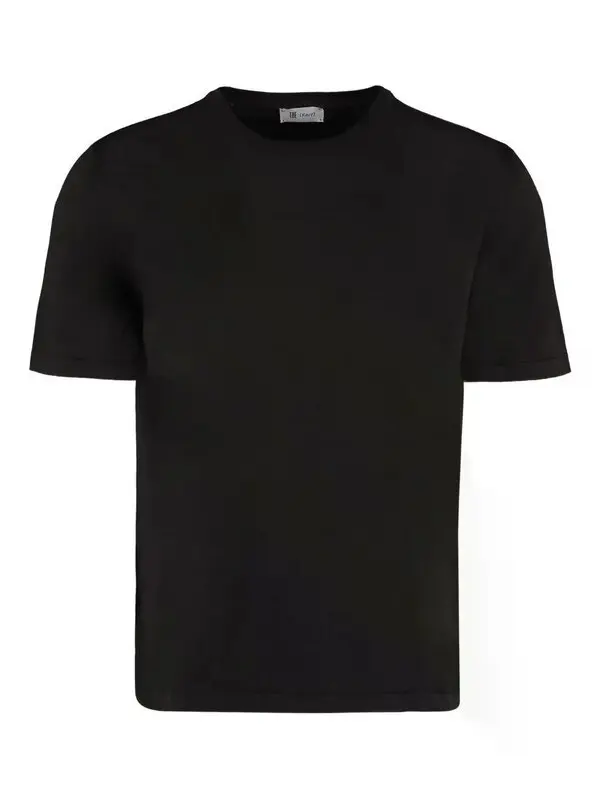 THE (ALPHABET) Cotton Knit T-shirt - Black