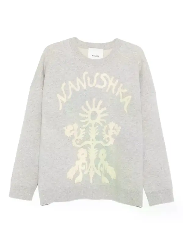 Nanushka Floral-embroidered Pullover Sweater