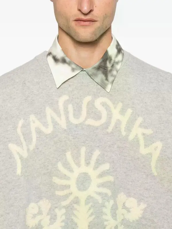 Nanushka Floral-embroidered Pullover Sweater