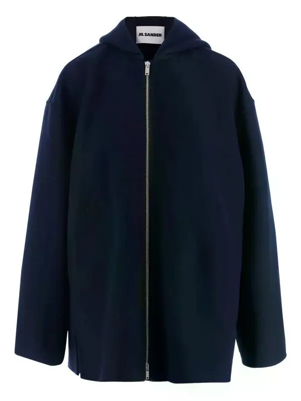 JIL SANDER Hooded Wool Jacket - Black