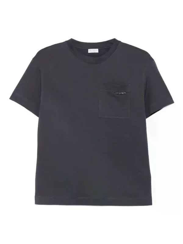Brunello Cucinelli Chest-pocket Short-sleeve T-shirt - Blue