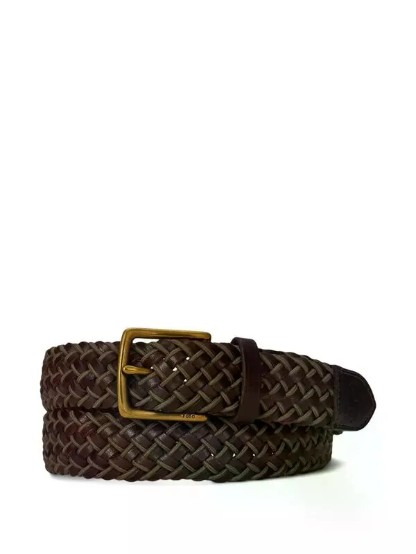 Polo Ralph Lauren Braided Leather Belt - Brown