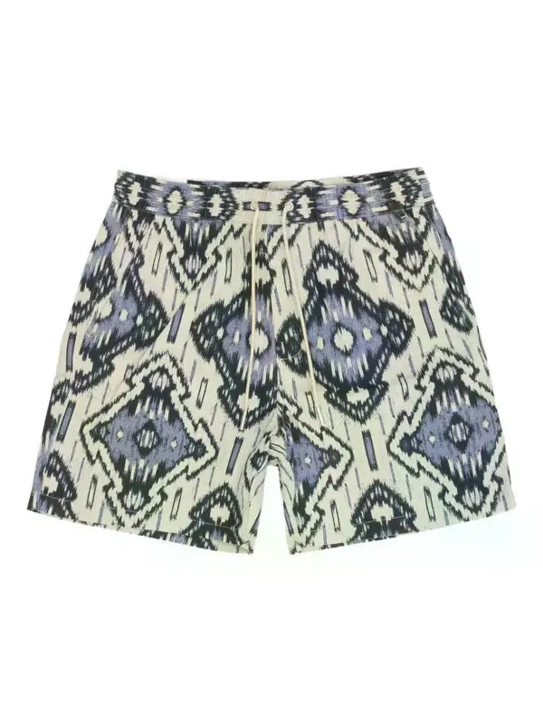 Nn07 Ikat-pattern Drawstring Shorts