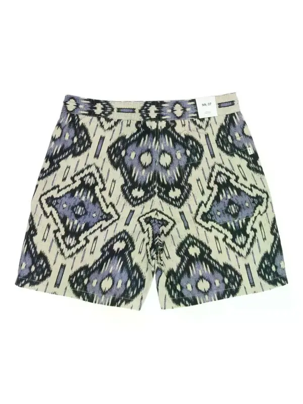 Nn07 Ikat-pattern Drawstring Shorts