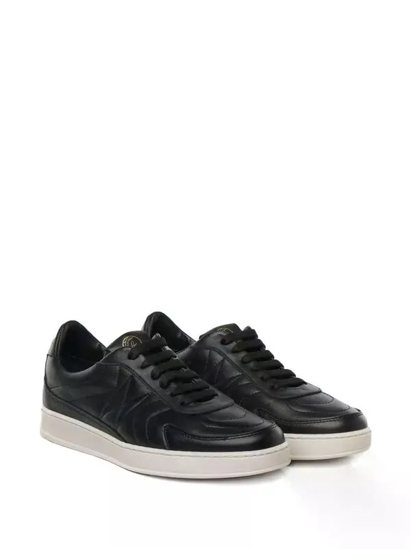 GIULIANO GALIANO Dynasty Quilted Lace-up Sneakers - Black