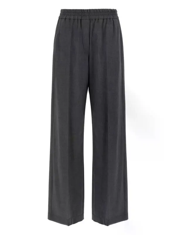 Brunello Cucinelli Elastic-waistband Trousers - Grey