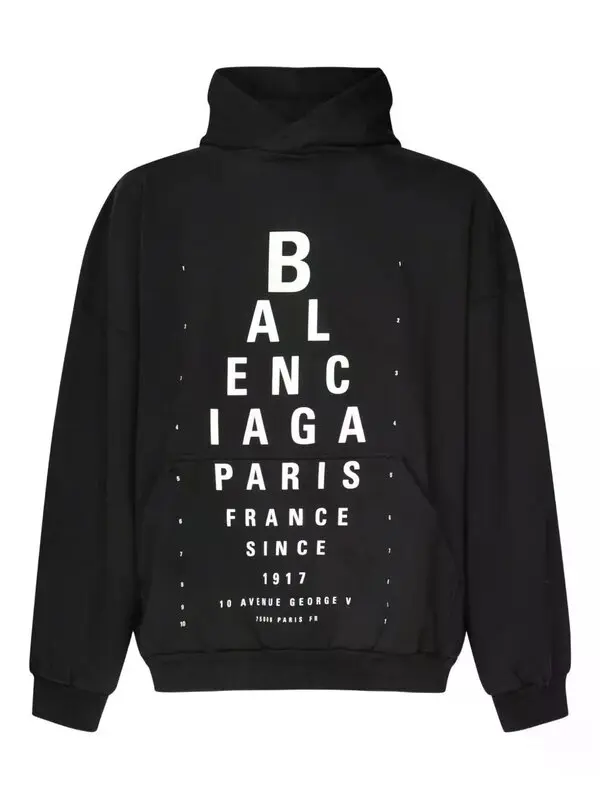 Balenciaga Optical Eye-chart Print Hoodie