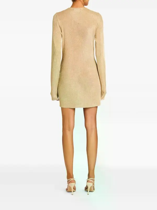 Seroya Emerie Metallic Mini Dress - Gold | Editorialist