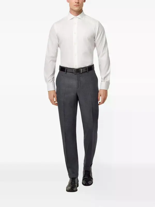 Boggi Milano Bird's Eye Wool Trousers