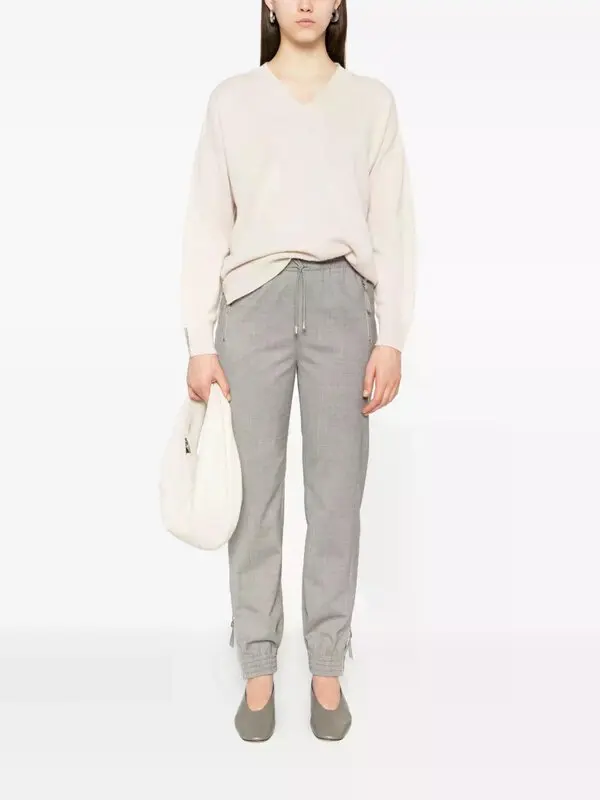 Peserico V-neck Cashmere Sweater - Neutrals