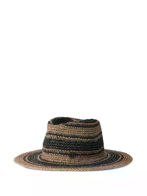 MAISON MICHEL Straw Sun Hat - Black