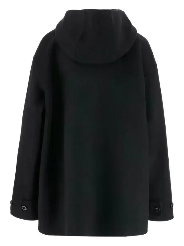 JIL SANDER Hooded Wool Jacket - Black
