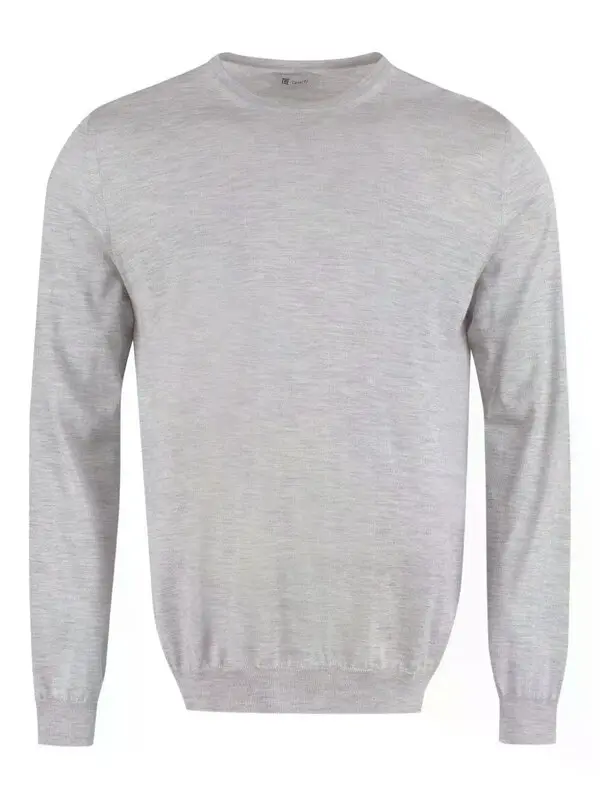 THE (ALPHABET) Fine Knit Crew-neck Sweater - Grey