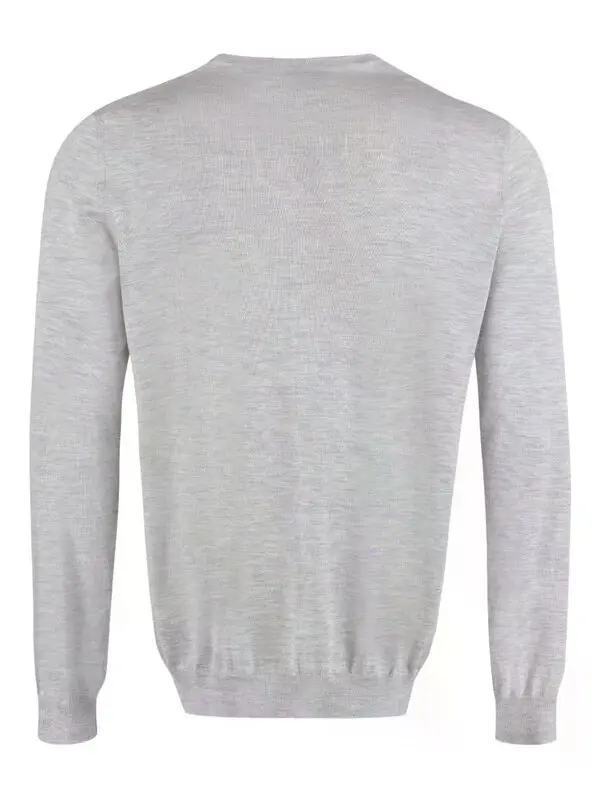 THE (ALPHABET) Fine Knit Crew-neck Sweater - Grey