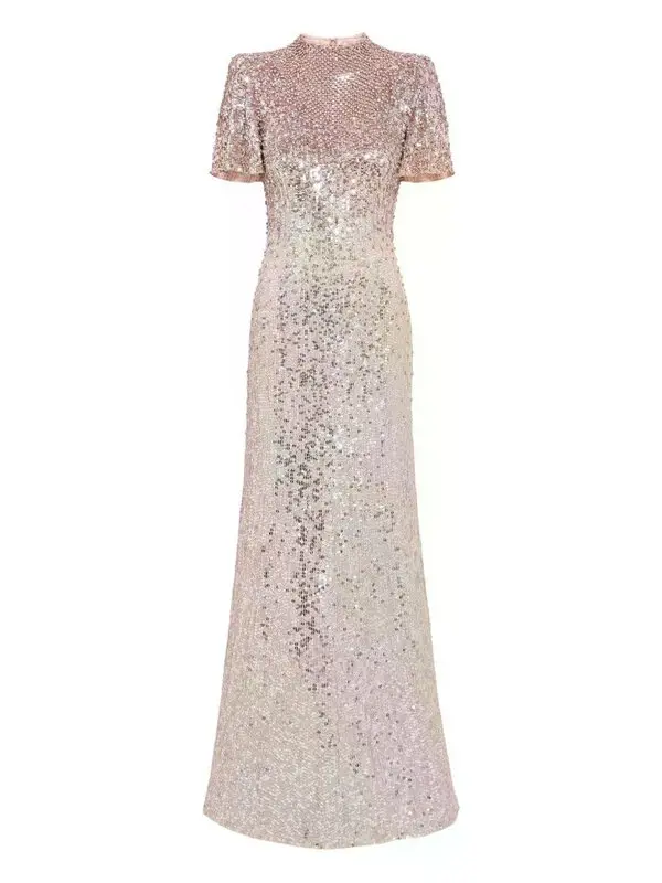 Jenny Packham Jourdain Sequin-embellished Gown - Pink