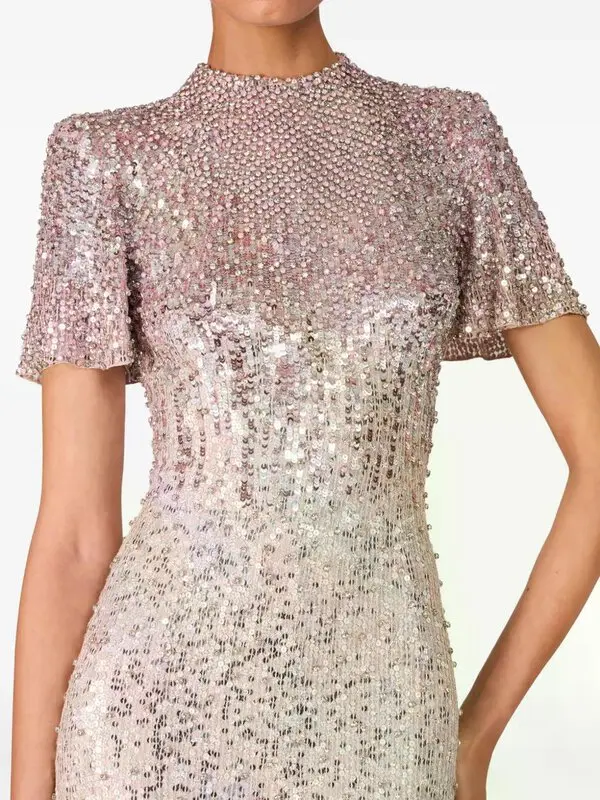 Jenny Packham Jourdain Sequin-embellished Gown - Pink