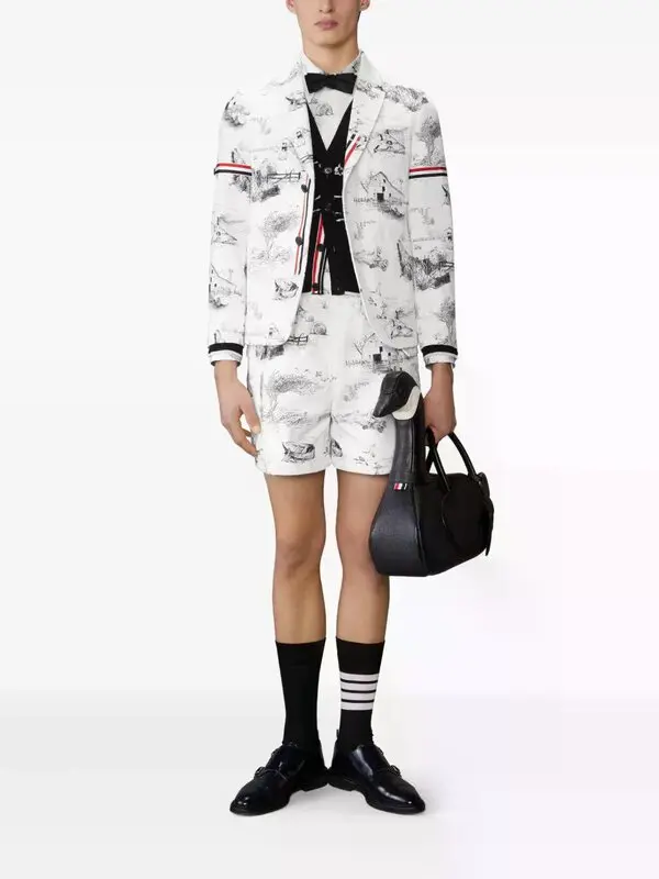 Thom Browne Scenic Intarsia Cardigan