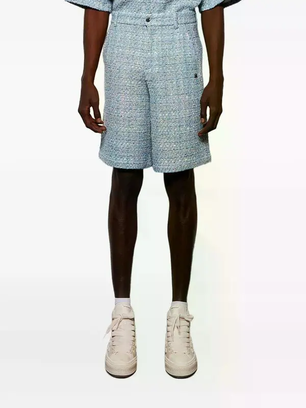 Amiri Boucle Side-pockets Shorts - Blue