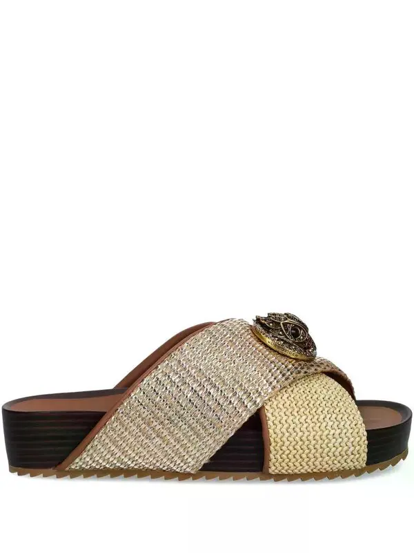 Kurt Geiger Chelsea Cross-strap Flat Sandals - Gold