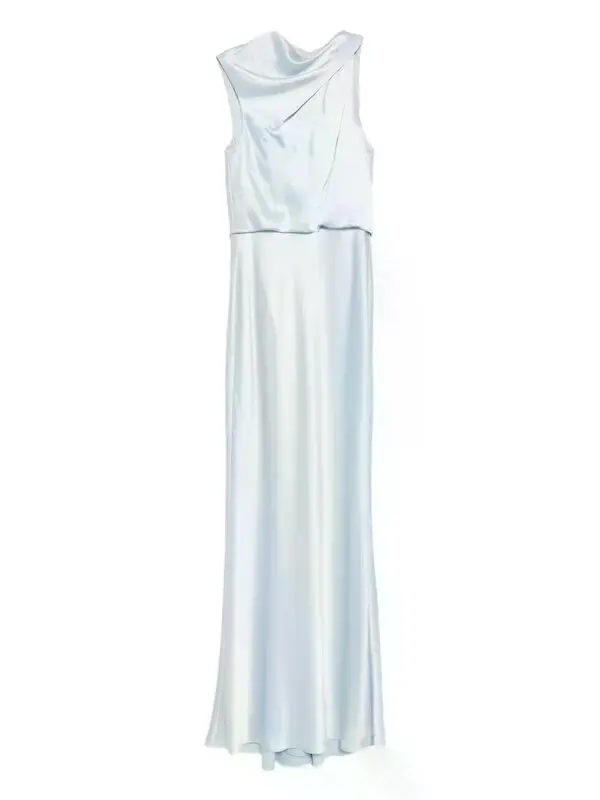 Amsale Satin Draped Dress