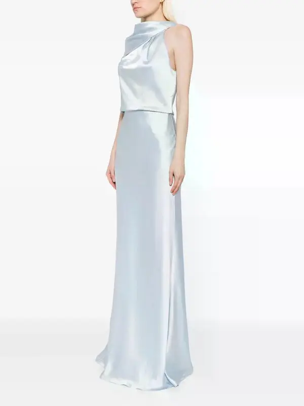 Amsale Satin Draped Dress
